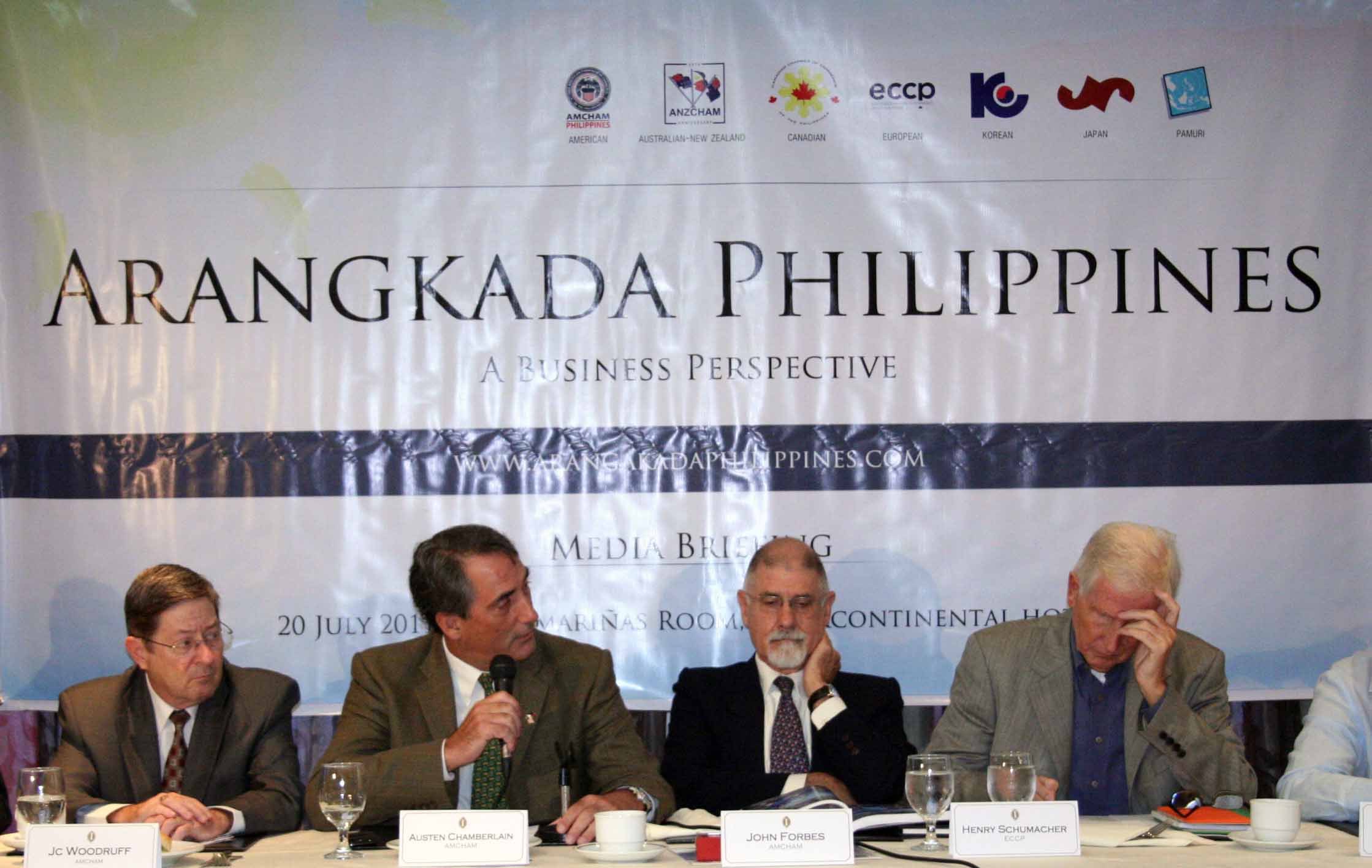 Photos of the website launch Press Conference – Arangkada Philippines